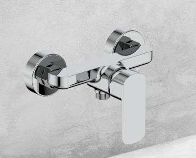 China Water Saving Shower Mixer with Ceramic Valve, Chrome Finish, 0.1-0.5 MPa Pressure Range for Bathroom Installation for sale