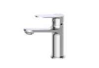 China Brass Single Lever Bathroom Sink Mixer Tap Low Noise Ceramic Valve Core Chrome 0.5 Bar for sale