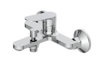 China Wall Mounted Single Lever Bathtub Mixer Tap Chrome 1/2 Inch Brass Bath Shower Fitting for sale