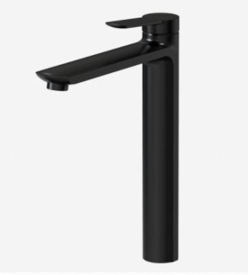 China Classic High Bathroom Black Basin Mixer Tap with Single Lever - 5-Year Warranty, 0.1-0.5 MPa Pressure Range for sale