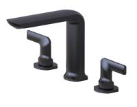 China CONNE Brass Two Lever Mixer Bathroom Tap for Countertop Washbasin Three Hole Chrome 60mm Spout Height for sale