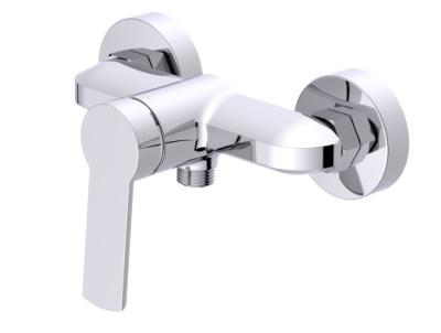 China Brass Shower Mixer Faucet Chrome Single Lever Wall Mount 1/2 Inch Outlet for sale