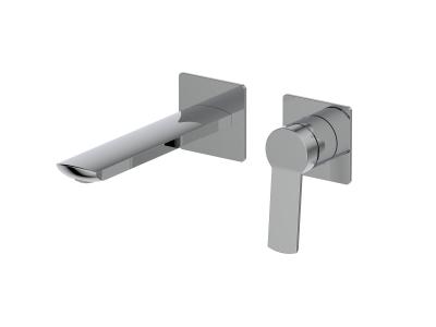 China 2 Hole Single Lever Mixer Tap Flush Mounted for Wash Bowls - Chrome Finish with 5-Year Warranty for sale