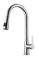 China Kitchen Single Lever Sink Mixer Tap With Pull Out Dual Rinsing Spray for sale
