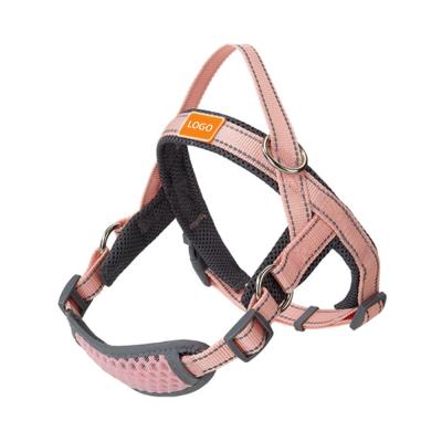 China Small Medium Dogs Adjustable Breathable Dog Harness With Handle - Reflective Safety Straps & Quick-Release Buckle for sale