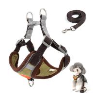 China Reflective Custom Logo Dog Harness Leash Set for Small Medium Dogs 97-107g Weight All-Season Use for sale