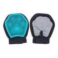 China Double-Sided Pet Grooming Bath Glove - S (13x9.5cm) & M (24x18.5cm) Sizes - Hair Remover & Cleaning Gloves for sale