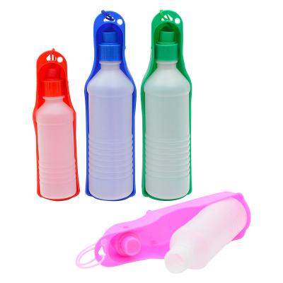 China 250ml 500ml Portable Dog Water Bottle Feeder Bowl with One-Hand Operation for Outdoor Pet Travel and Hydration for sale