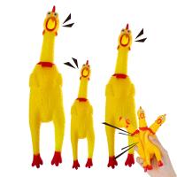 China Screaming Chicken Bite Resistant Squeaky Pet Rubber Dog Toy for sale