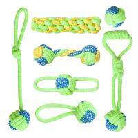 China Durable Cotton Rope Toy For Dog Chew Indestructible Puppy Teething Rope Toy Set for sale