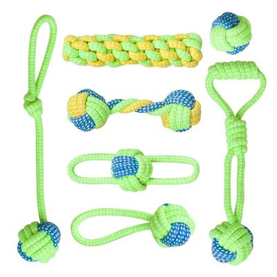 China Durable Cotton Rope Toy For Dog Chew Indestructible Puppy Teething Rope Toy Set for sale