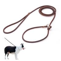 China Genuine Leather Dog Collar & Slip Lead Leash Set - 0.6cm Width, 150-180cm Length Options for Comfortable Control for sale