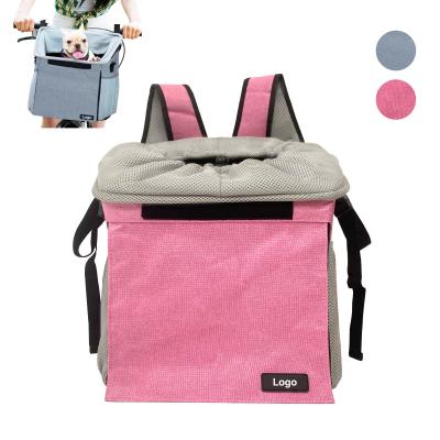 China 39x32x30cm 3-in-1 Pet Bike Basket Carrier - Convertible Backpack & Shoulder Bag for Small Dogs Cats for sale