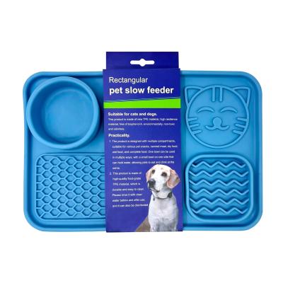China Silicone Dog Slow Feeding Mat Lick Mat 210×320mm with Suction Cups for Cats and Dogs for sale