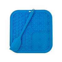 China Premium Lick Mat for Dogs and Cats - 200×200mm Food-Grade Silicone with Suction Cups for Anxiety Relief for sale