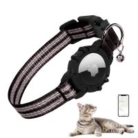 China Airtag Cat Collar Holder with Bell for Cats and Small Dogs - Nylon Material, Adjustable Breakaway Safety Design for sale