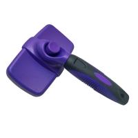 China Self Cleaning Dog Brush with Retractable Pins and Non-Slip Handle for Safe Pet Grooming - JY-RD501 Model for sale