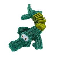 China Large Crocodile Plush Squeaky Dog Toy 22-29 Inch Stretchable with 140g Weight for Tough Chew & Interactive Play for sale