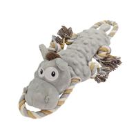 China Interactive Donkey Plush Dog Toy with Squeaker and Tug-of-War Rope - 36cm Size, 182g Weight for Puppies and Dogs for sale