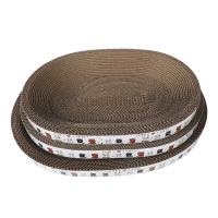 China Oval Cat Scratcher Pad Bed with Corrugated Cardboard Design - Natural Brown Color for All Cat Sizes JY-XHT-044 for sale