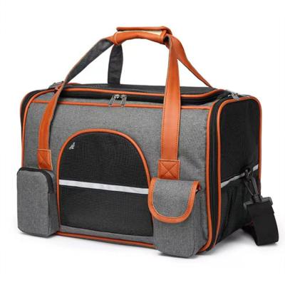 China Pet Carrier Transport Bag for Cats & Dogs Up to 8 kg, 44x25x28cm Foldable Carry Box with Mesh Ventilation for sale
