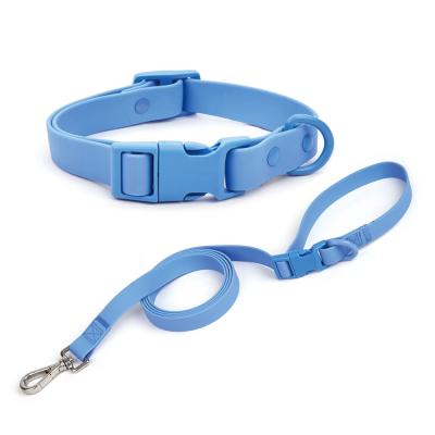 China PVC Dog Collar and Leash Set with Quick-Release Buckle - 2cm Width, 150cm Length, Adjustable 19-52cm for sale