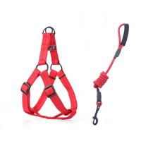 China Durable Nylon Dog Harness and Leash Set with 120cm Leash, Adjustable S-XL Sizes for Small to Large Breeds for sale
