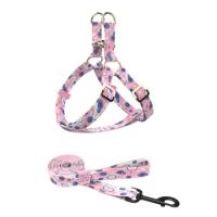 China Nylon Pet Leash and Harness Set with 1.5cm-2.5cm Widths for Dogs 6-70 lbs, Adjustable and Customizable for sale