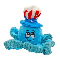 China Pet Plush Octopus Dog Toy Tough Plush Squeaky Chew Indestructible Octopus For Large Dogs for sale