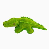 China Green Crocodile Squeaky Pet Plush Toy Dog Soft Chew Interactive Training Toy for sale
