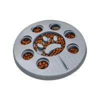 China Round Pet Slow Feeder Puzzle Bowl 24.5cm with Anti-Slip Base for Dogs and Cats - 155g Weight for sale