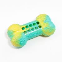 China TPR Pet Chew Bone Toy Treat Dispensing Slow Feeding Teeth Cleaning Bite-Resistant Dog Toy for sale