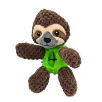 China Dog Plush Toy Stuffed Soft Puppy Chew Toy With Treat Dispenser Squeaky Interactive Dog Toy for sale