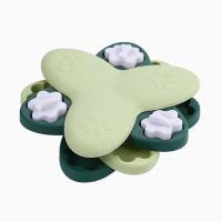 China Dog Puzzle Toy Turntable Slow Feeder Toy Bone Interactive Food Bowl Slowly Eating Bowl for sale