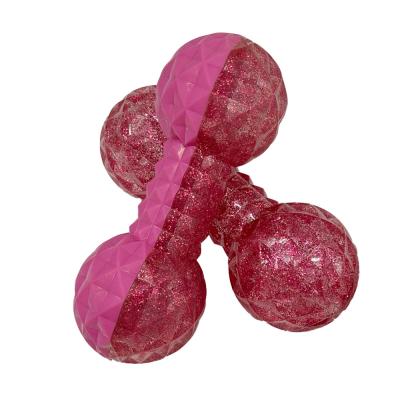 China Bone-Shaped TPR Pet Teeth Cleaning Toy Durable Chew Toy For Dogs Reduce Tartar for sale