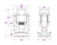 China 260W Laser Beam Moving Head Light with IP66 Rating and CMY Atomization Effect for Stage Lighting for sale