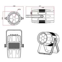 China 400W RGBW LED Fresnel Light with DMX512 Control and IP65 Outdoor Rating for sale