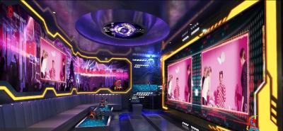 China 360° Immersive Holographic KTV System with Virtual Panoramic Dynamic Rooms and Seamless Large Screen Splicing for sale