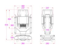 China 260W IP66 Laser Beam Moving Head Light with CMY Atomization Effect for Outdoor Stage Lighting for sale