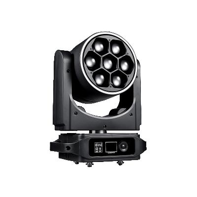 China 7x40W RGBW Bee-Eyes Zoom LED Wash Moving Head Light with IP33 Rating and DMX512/Sound-Activated Control for Clubs and Weddings for sale