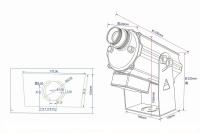 China 100W LED Gobo Projector with IP65 Waterproof and DMX512 Control for Outdoor Rotating Projection Light for sale