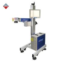 China Fiber Flying Laser Marking Machine Date Carving On The Bottom Of The Can for sale