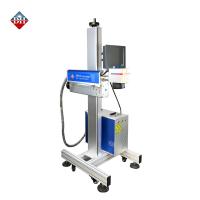 China Fiber Flying Laser Marking Machine Date Carving On The Bottom Of The Can for sale
