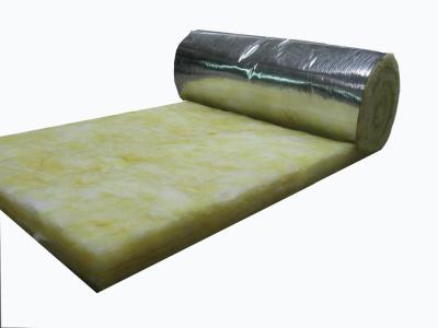 China FSK Glass Wool Felt Duct Wrap Insulation - 10-48 kg/m³ Density, 25-150 mm Thickness, Non-Combustible Thermal Blanket for sale