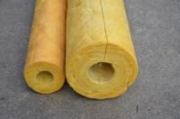 China Rigid Glass Wool Pipe Insulation 64 kg/m³ Density for High Temperature Applications up to 450°C for sale