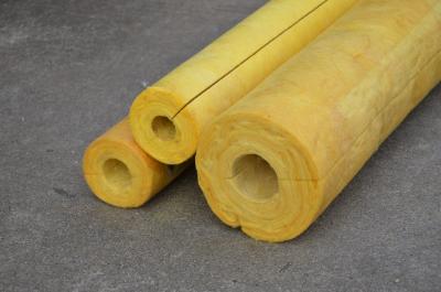 China High Temperature Glass Wool Pipe Insulation - 450°C Rating, 64-96kg/m³ Density, Multiple Thickness Options for sale