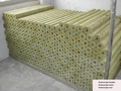 China Rigid Stonewool Pipe Insulation 120-150kg/m³ Density for -269°C to 850°C Temperature Range for sale