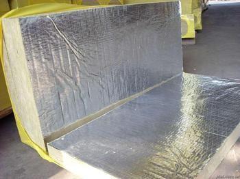 China Stonewool Insulation Board with Aluminum Foil FSK - 25mm to 150mm Thickness, 40-200 Kg/m³ Density for sale