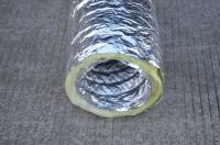 China Foil Faced Glass Wool Insulation Blanket 25mm Thickness 30m Length for Flexible Air Duct Systems for sale