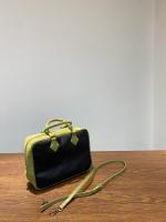 China Vegetable-Tanned Leather with Sheep Tendon Velvet Block Bag Panelled Briefcase Handbag Work Bag Crossbody Bag Shoulder Bag for sale
